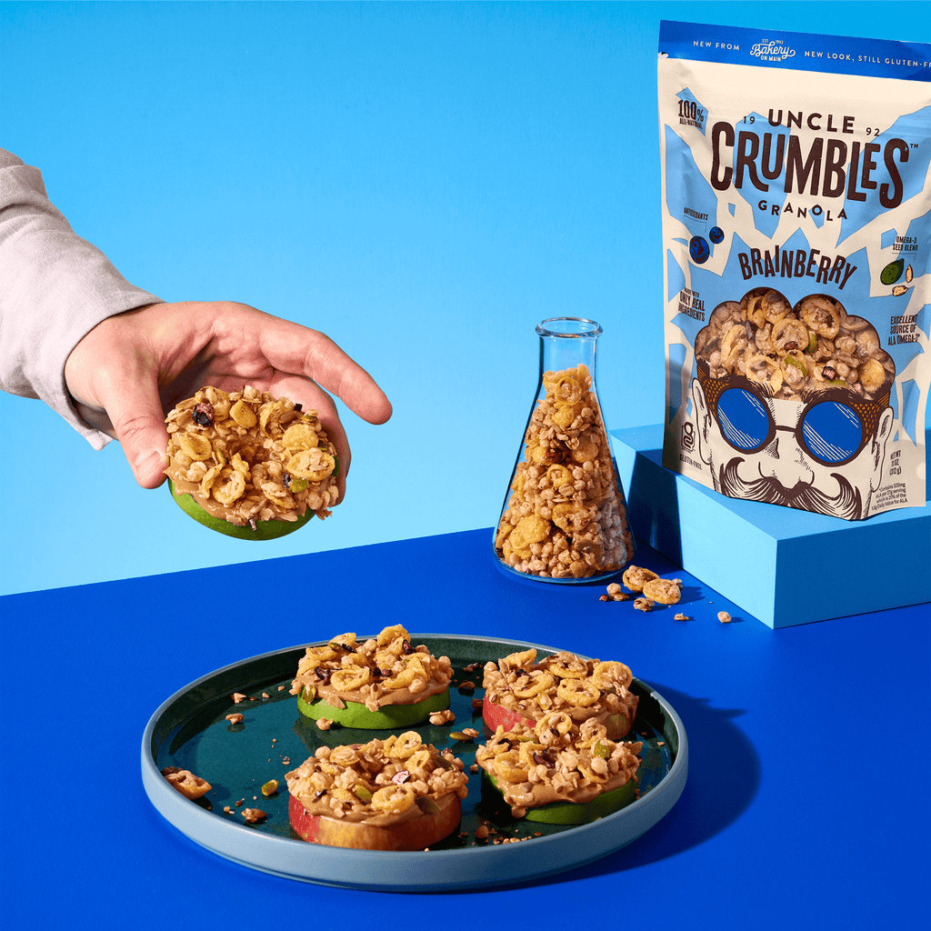 Peanut Butter Granola Apple Wheels | Uncle Crumbles